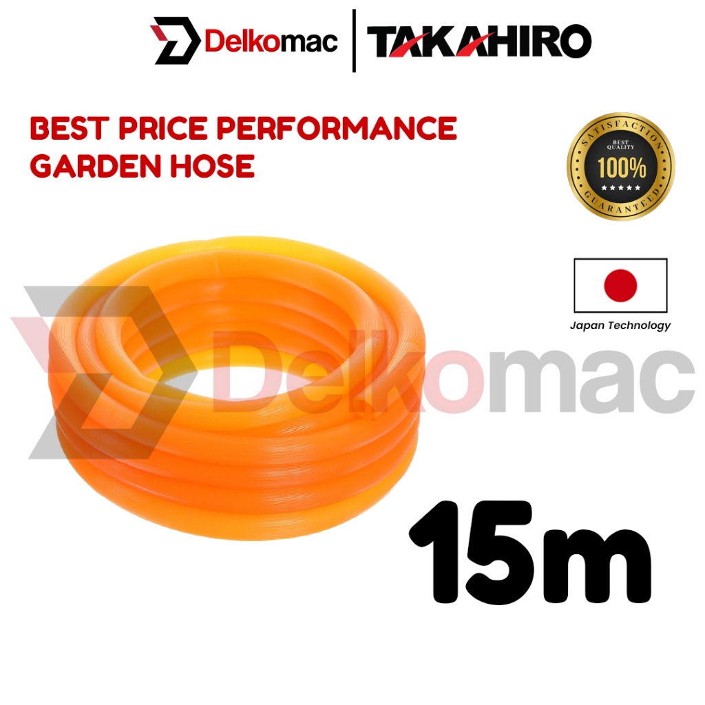 Takahiro [JAPAN] 100% Reinforced PVC Flexible Garden Hose 16mm / Paip Getah / Paip Air / Outdoor ...