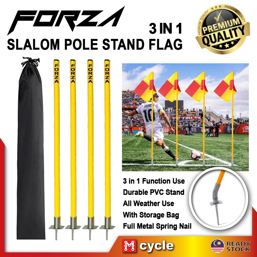 FORZA 3 in 1 Agility Slalom Pole Corner Flag High Jump Training Kit ...