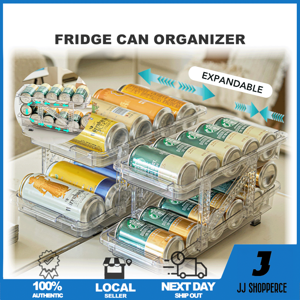 [MY] Extendable 2 Layer Refrigerator Storage/ Soda Transparent ...