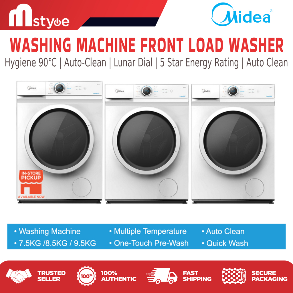 Midea MF-100W75 / MF-100W85B / MF-100W95B Washing Machine (7.5KG/8.5KG ...