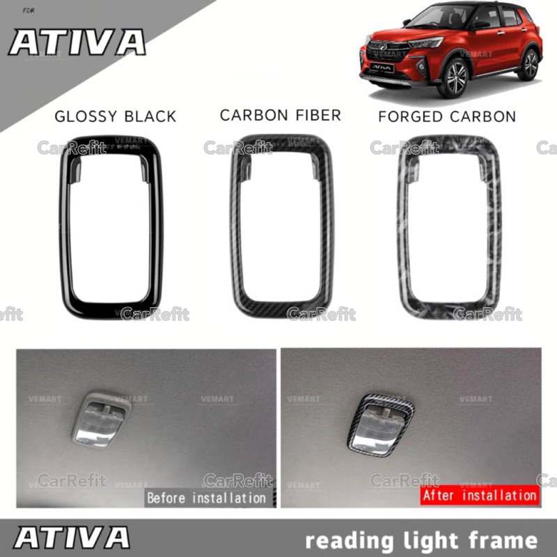 CarRefit Perodua Ativa Room light frame garnish accessories | Shopee ...