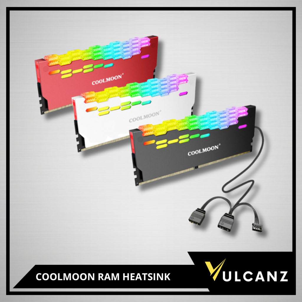 Coolmoon Cm Ra2 Crystal Argb Memory Ram Cooler Heatsink Diy Pc Game Mod Ddr3 Ddr4 Shopee Malaysia 