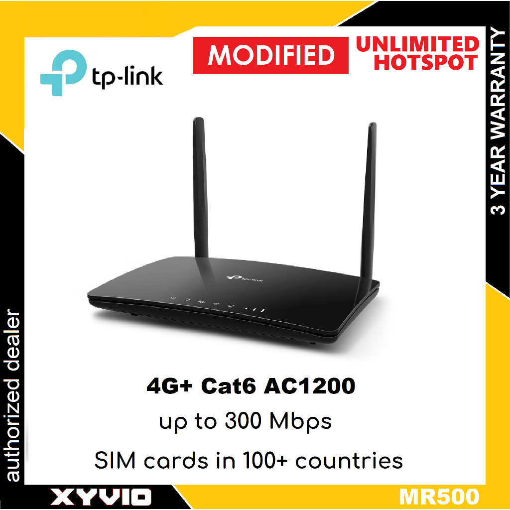 MODIFIED!!! TP-LINK Archer MR500 4G LTE Sim Card Cat6 AC1200 Wireless ...