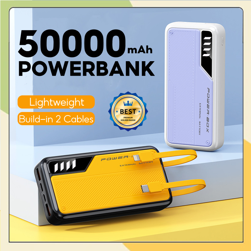 50000mAh Power Bank Digital Display Screen Ultra Thin Powerbank with ...