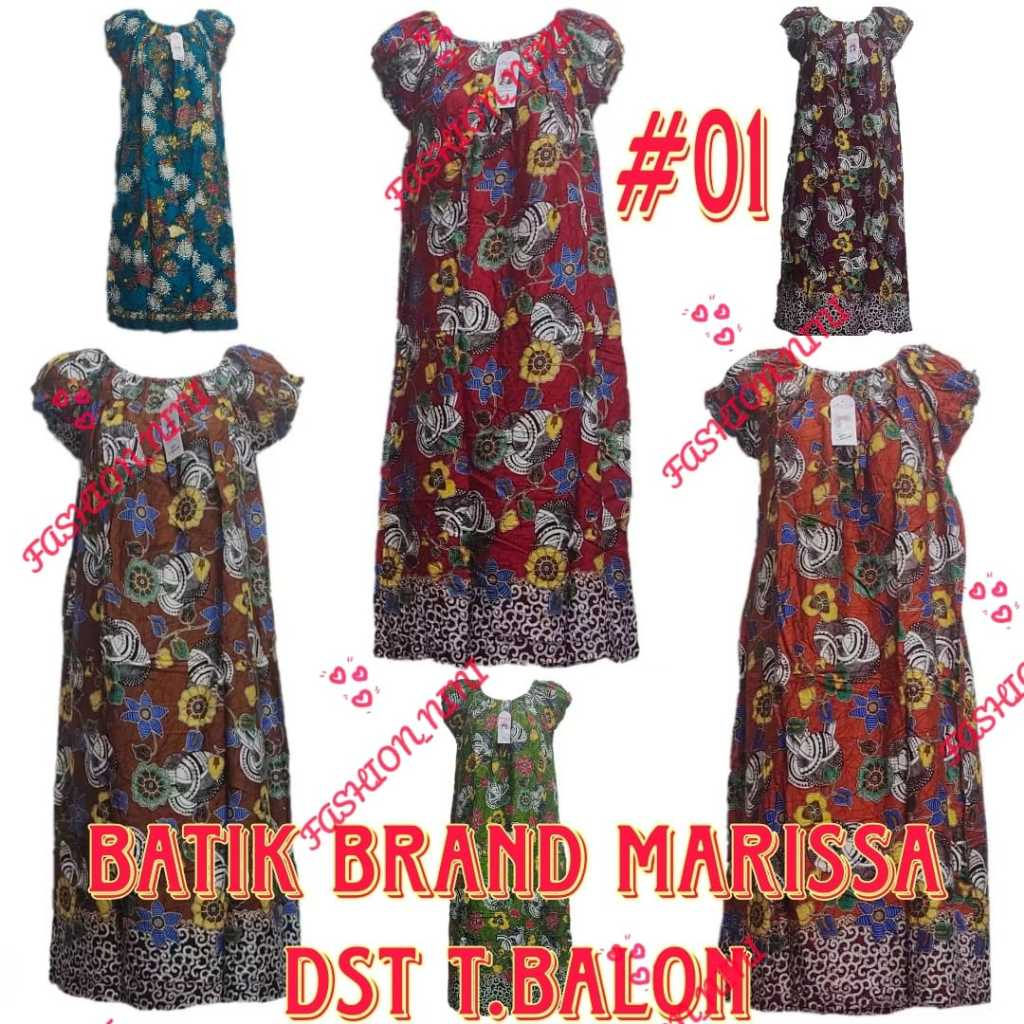 𝐌𝐀𝐑𝐈𝐒𝐒𝐀 𝐁𝐑𝐀𝐍𝐃 Daster Batik Rayon ( 𝐃𝐒𝐓 𝐁𝐀𝐋𝐎𝐍) Berkualiti /Dress Batik ...