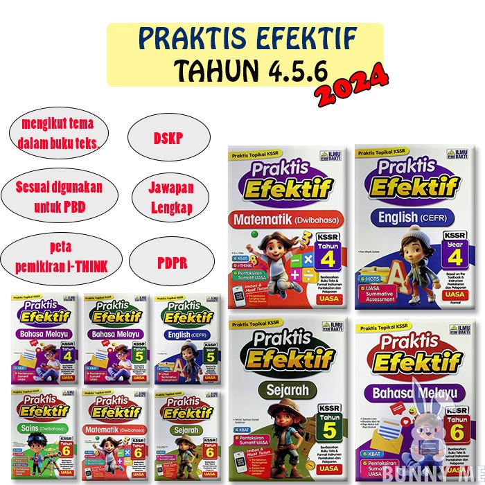 [BUNNY] 2024 Buku Latihan : Praktis Efektif KSSR Tahun 4 , Tahun 5 , Tahun 6 - Ilmu Bakti ...