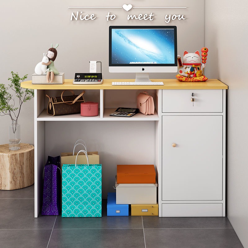 Cash register table Simple counter small bar table small front desk ...