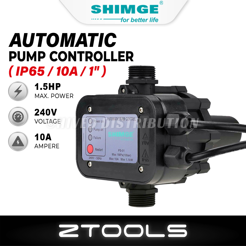 SHIMGE 1.5HP Automatic Pressure Controller | NEOVIN P86H1 Water Booster ...