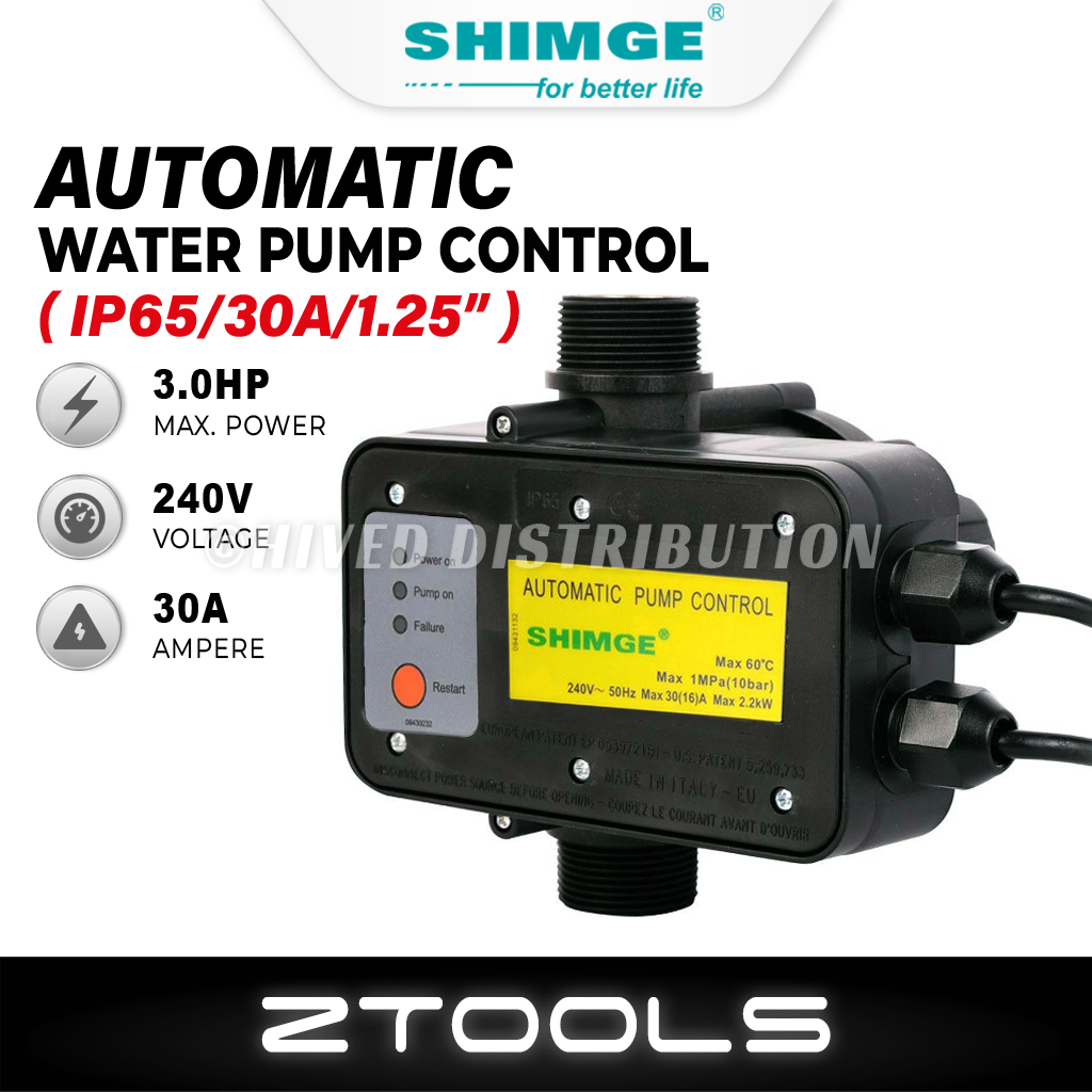 SHIMGE 1.5HP Automatic Pressure Controller | NEOVIN P86H1 Water Booster ...
