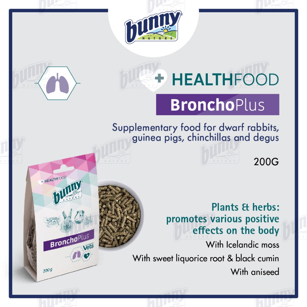 [ 𝐁𝐮𝐧𝐧𝐲𝐍𝐚𝐭𝐮𝐫𝐞 ] HEALTHFOOD BRONCHOPLUS 200G Supplements Rabbits Guinea ...