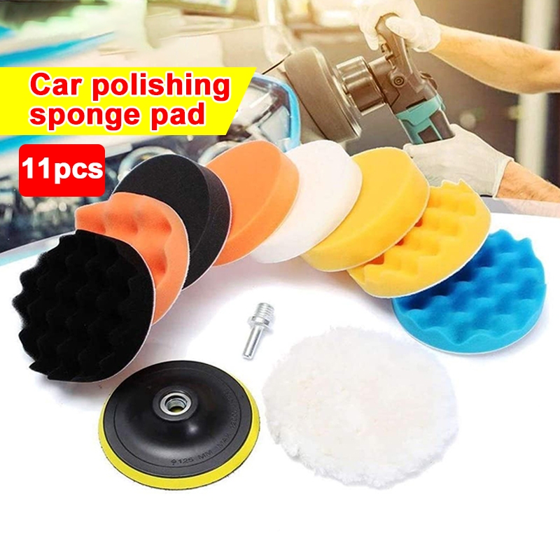 MKZCAR Car Polishing Disc Self-Adhesive Buffing Waxing Sponge Wool ...