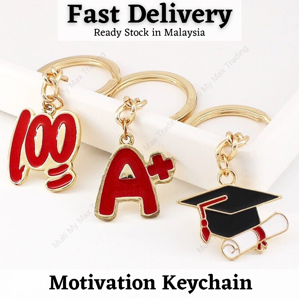 Keychain Friend Student School Graduation Gifts A+ Good Luck Key Ring ...