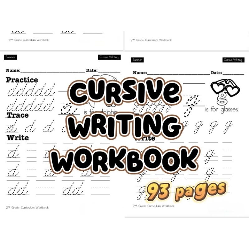 (PDF) 145 Cursive Writing Workbook 93 pages | Shopee Malaysia