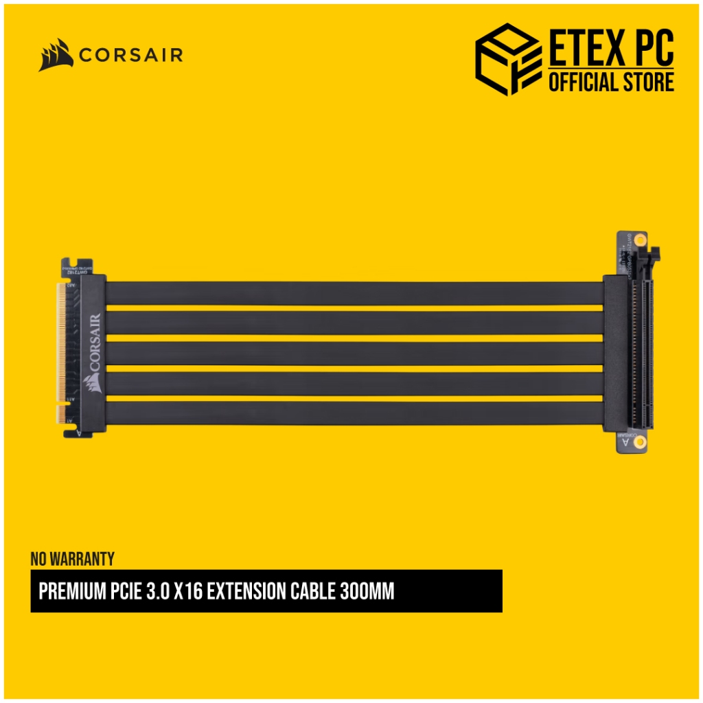 CORSAIR Premium PCIe 3.0 x16 Extension Cable 300mm #CC-8900419 | Shopee ...