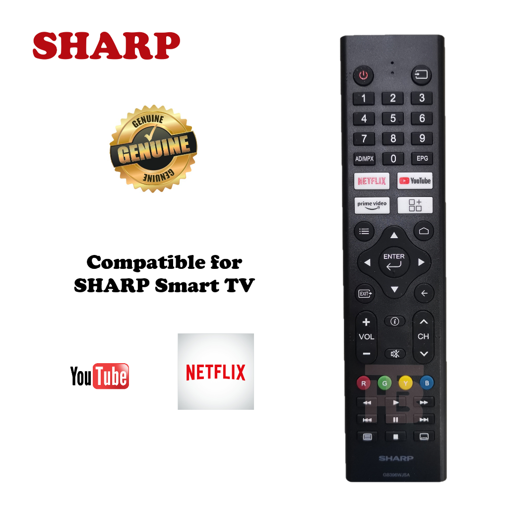 Sharp FHD Smart TV Original Remote Control (GB396WJSA) | Shopee Malaysia