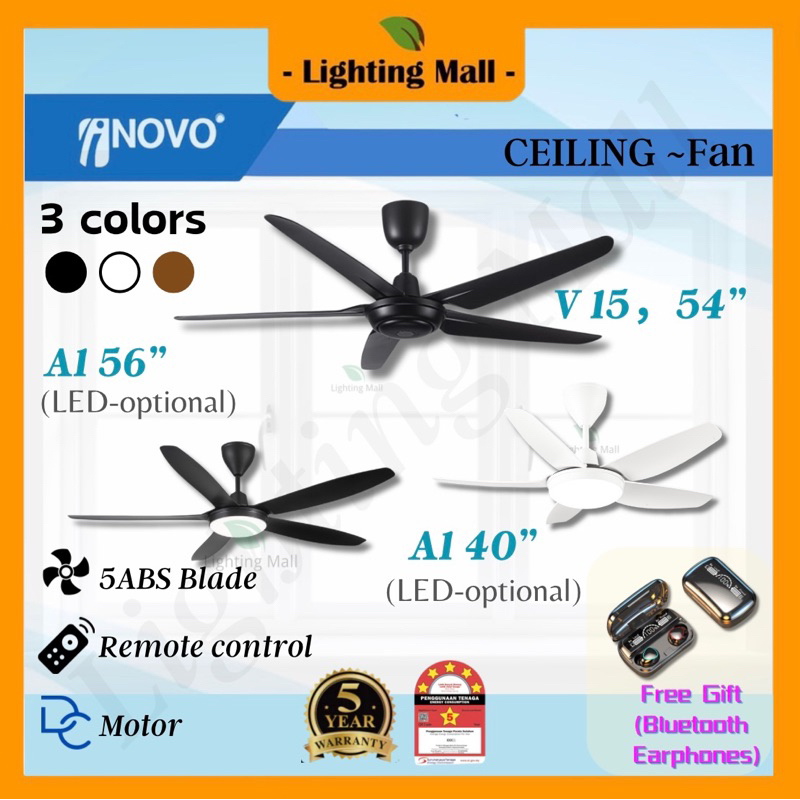Regair Inovo V15/A1 LED DC Motor Ceiling Fan 8 Speed with Remote ...