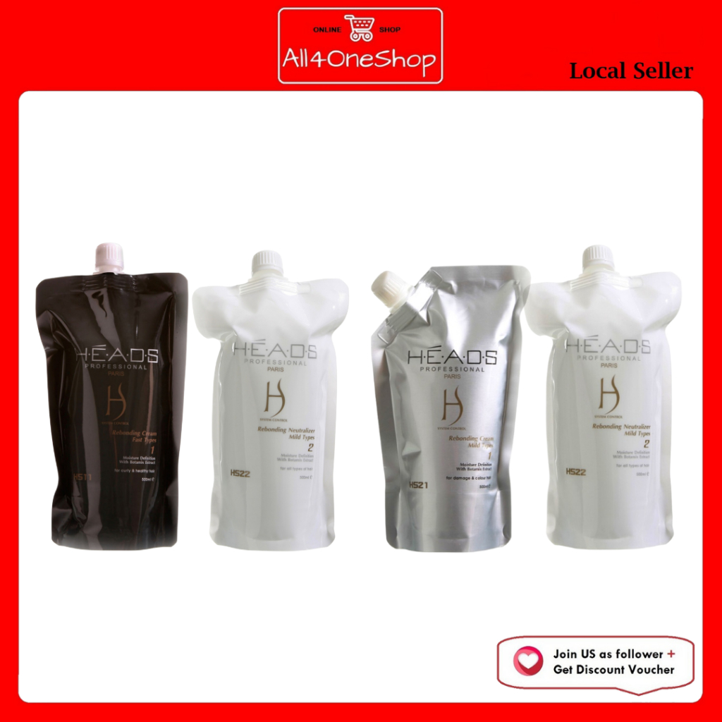 HEADS PROFESSIONAL BOTAMIX HAIR STRAIGHTENING REBONDING CREAM 500ML ...