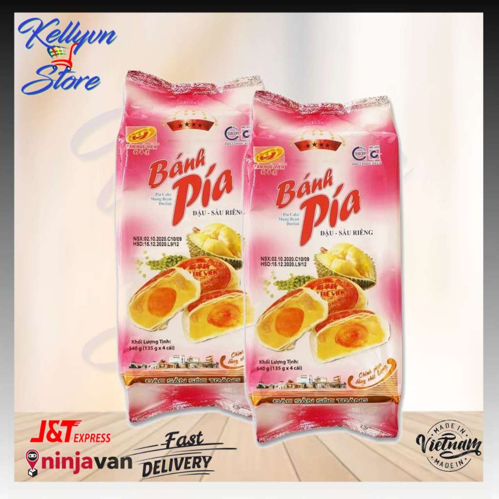 Tan Hue Vien Mung Bean Pai Cake/Banh Pia Dau Sau Rieng [135g x4 ] | Shopee Malaysia