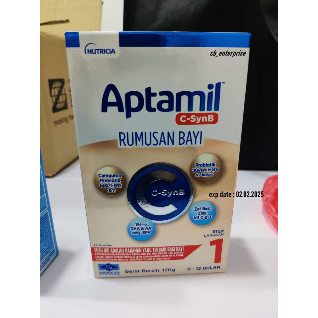 [CBe]💥Exp 02/2025 Aptamil C-Synb Step 1💥0 - 12 month | 120g😉Rumusan ...