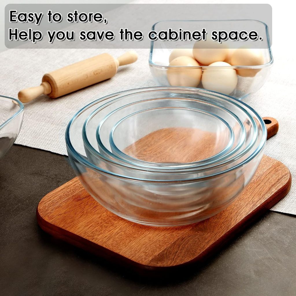 Heat-resistant Glass Bowl Vegetables Fruit Salad Bowls Kitchen Home ...