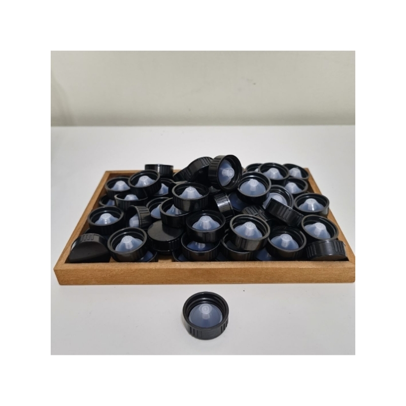 Glass Bottle Screw Cap | Black Polyseal Cone Lined Cap 28mm | Shopee ...