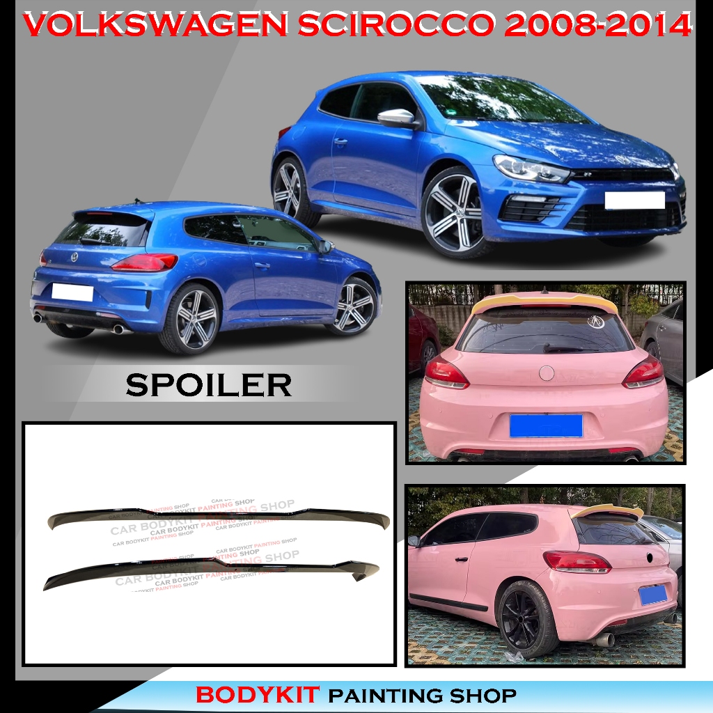 VOLKSWAGEN SCIROCCO 2008-2014 STYLE 2 REAR TRUNK SPOILER LIP ROOF WING ...