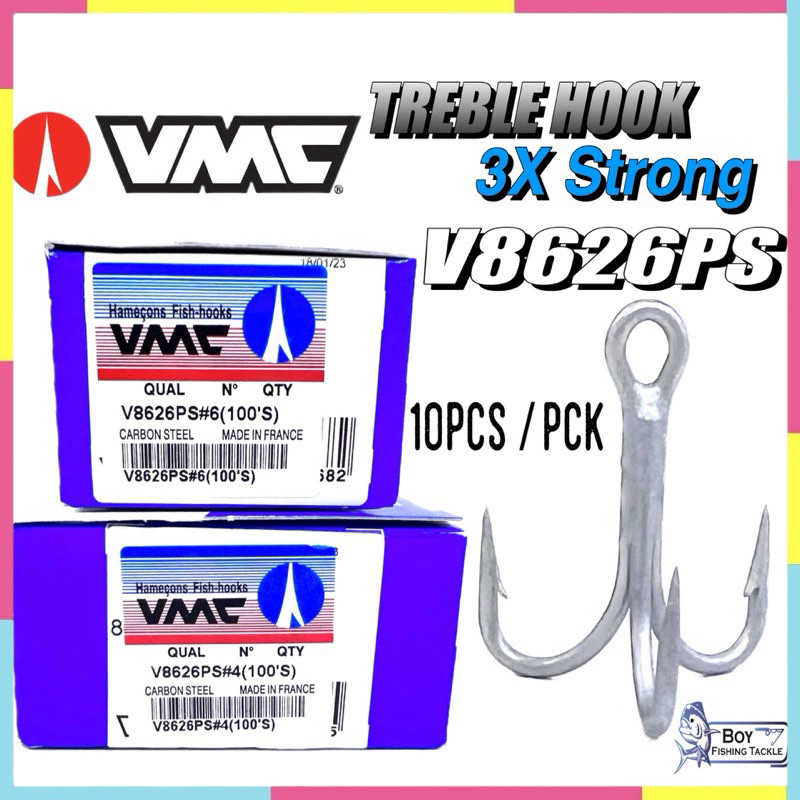 VMC Treble Hook 3X Strong V8626PS Fishing Hook | Shopee Malaysia