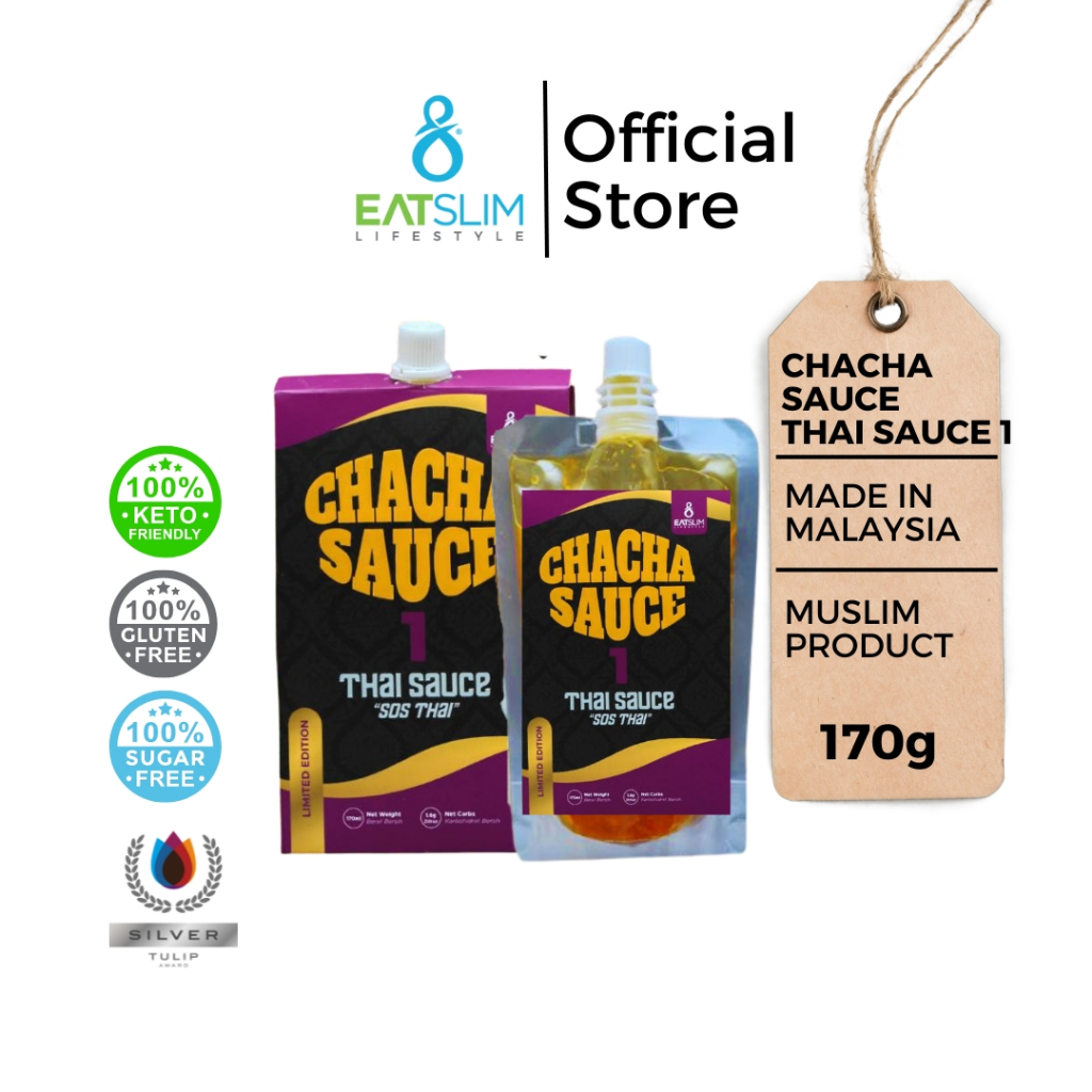 Eatslimlifestyle Chacha Sweet Chili Thai Sauce Level 1 [170ml] Keto ...