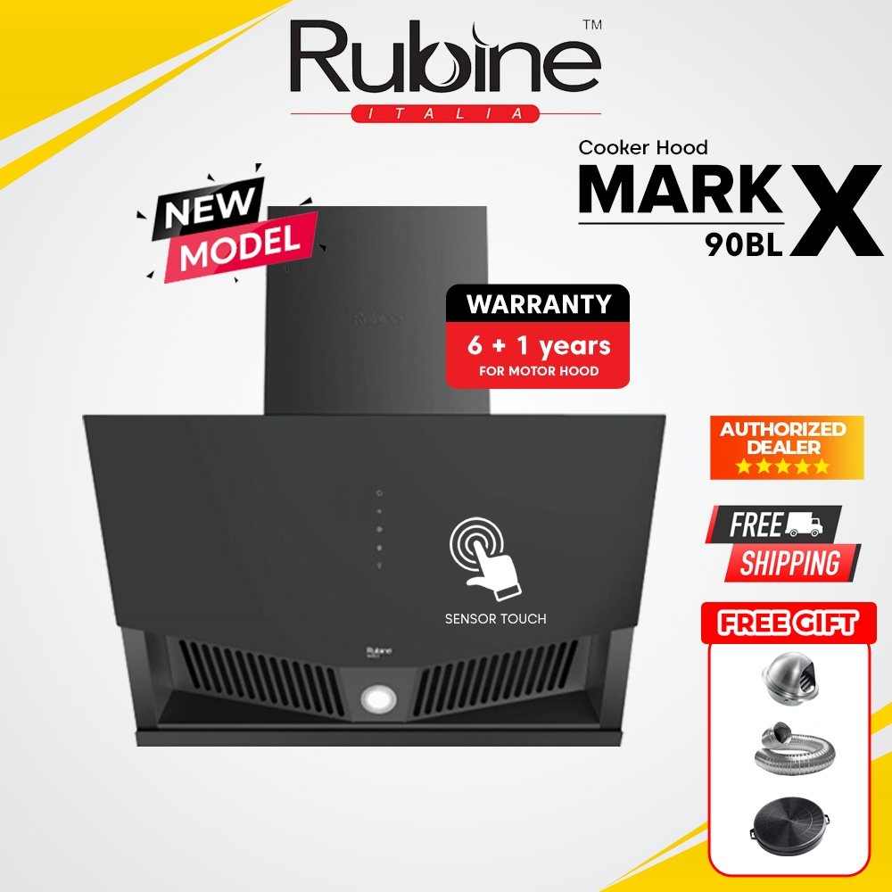 Rubine Arch-Glass Hood RCH-MARK X-90BL + Built-In Hob | Shopee Malaysia