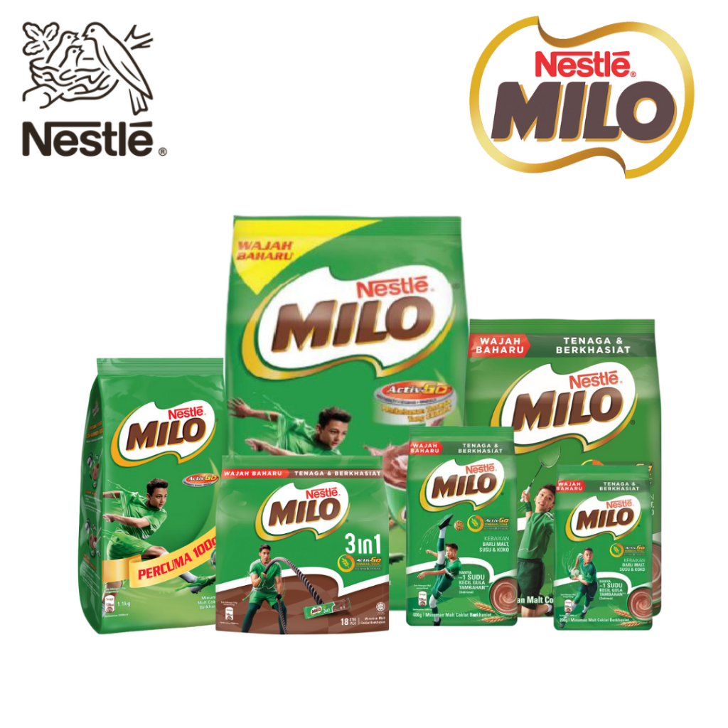 Nestle MILO Activ-Go Chocolate Malt Powder 3.2kg/ 2kg/ 1.1kg/ 400g ...