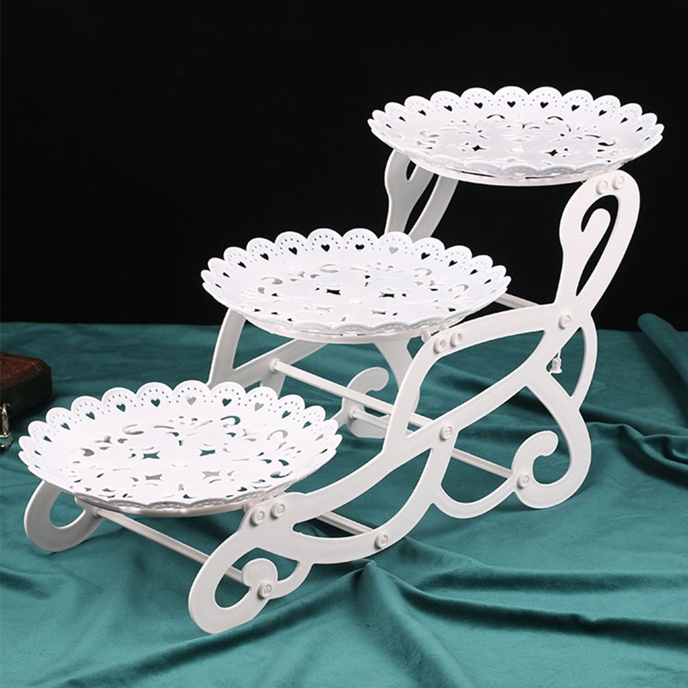 2/3 Tier Dessert Display Rack Fruit Tray Cupcake Cake Stand Tea Plate ...