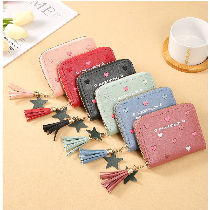 Woman small wallet coin purse small zip wallet coin wallet * dompet ...