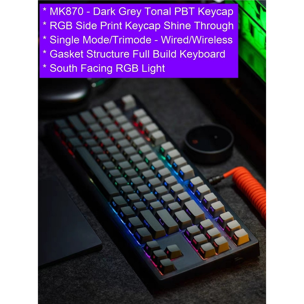 Keyboard - MK 870 Dark Grey Full Build | Shopee Malaysia