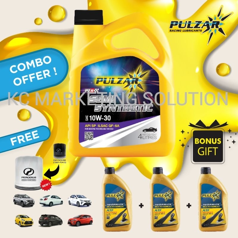 [COMBO] Myvi 3rd Gen Alza 2019 Axia Bezza Aruz Semi Synthetic Engine ...