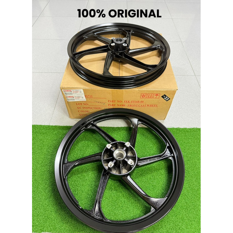 HONG LEONG YAMAHA GENUINE SPORT RIM SET Y125Z / ZR [100% ORIGINAL] MADE IN THAILAND 5XK-F5338-00 ...
