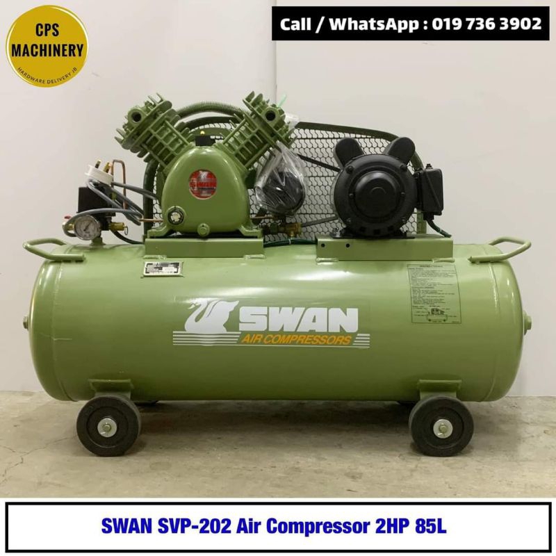 SWAN SVP-202 Air Compressor 2HP 85L c/w JKKP Certificate (Original) | Shopee Malaysia
