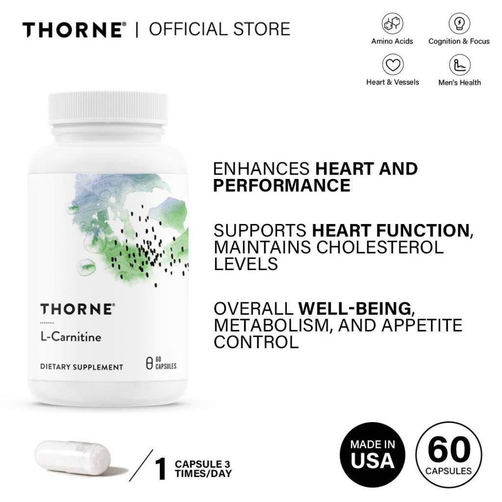 Thorne L-Carnitine 60 Capsules | Shopee Malaysia