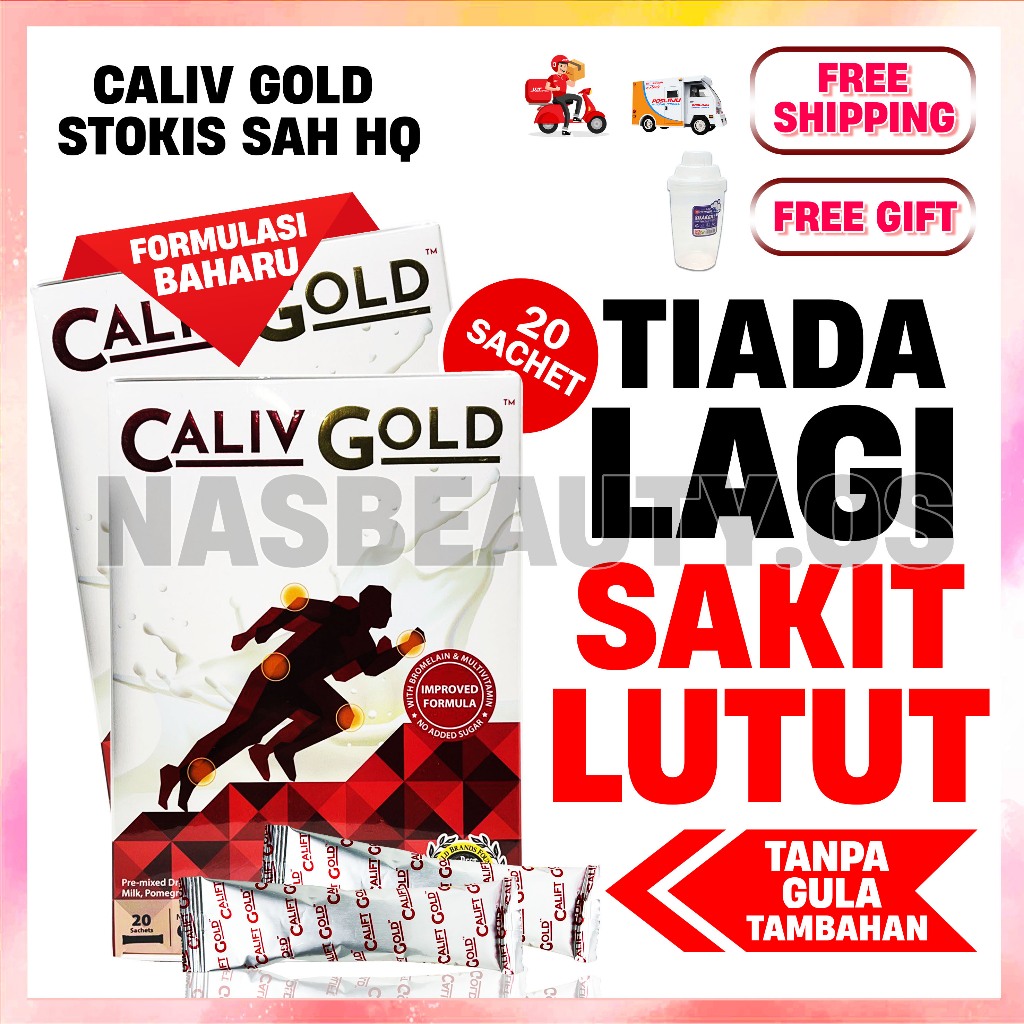 Caliv Gold Original HQ Susu Untuk Sendi Lutut Gout Gastrik Gerd Tulang ...