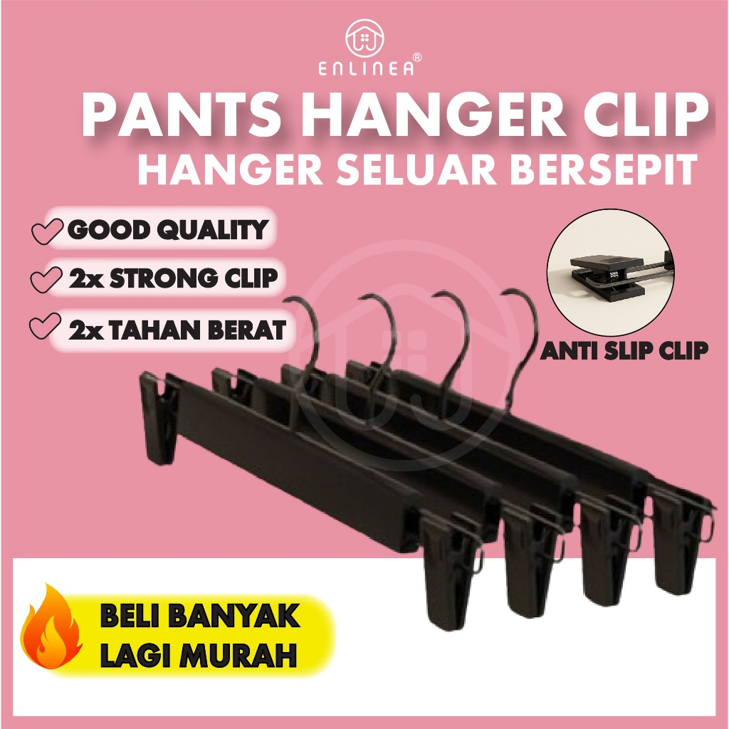 Clip Hanger for Pants Clothes Skirt Plastic Strong Hanger Clip Space ...