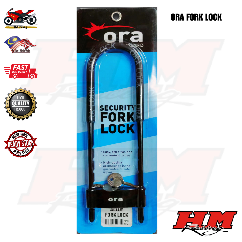 FORK LOCK MOTOSIKAL SAFETY LOCK FORK DEPAN BASIKAL TAYAR LOCK KUNCI ...