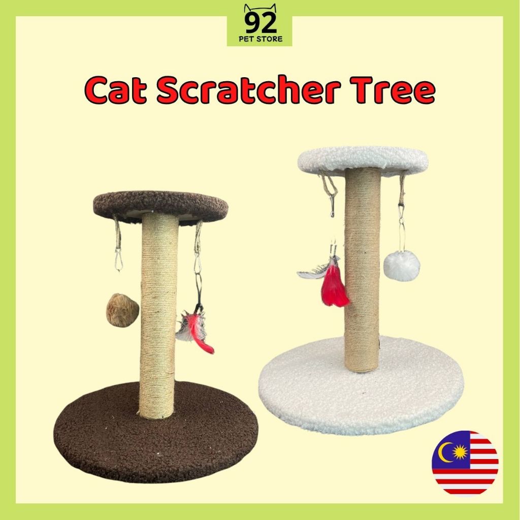 Cat tree Scratcher Sisal Scratching Post Climbing Playing Kitten Bed ...