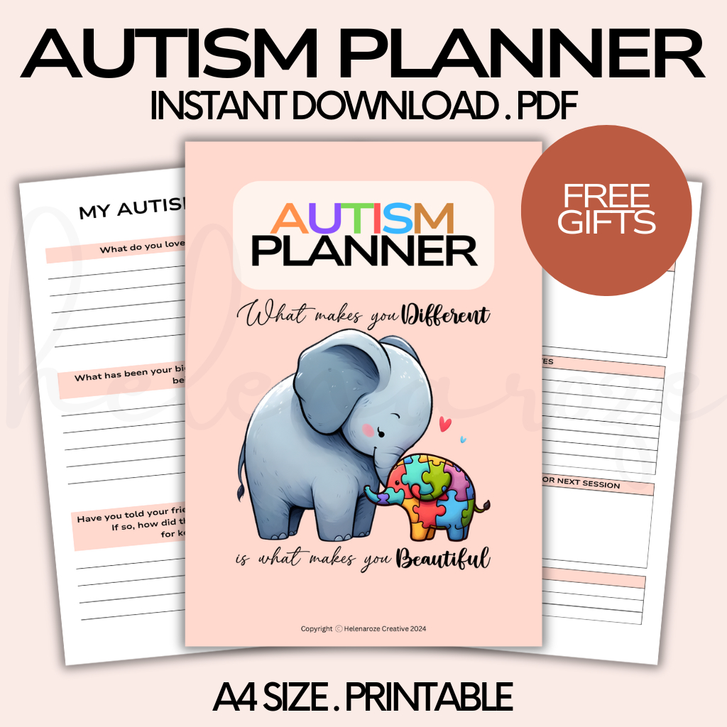 Autism Planner Digital PDF | Journal & Diary for Kids with ADHD, Speech ...
