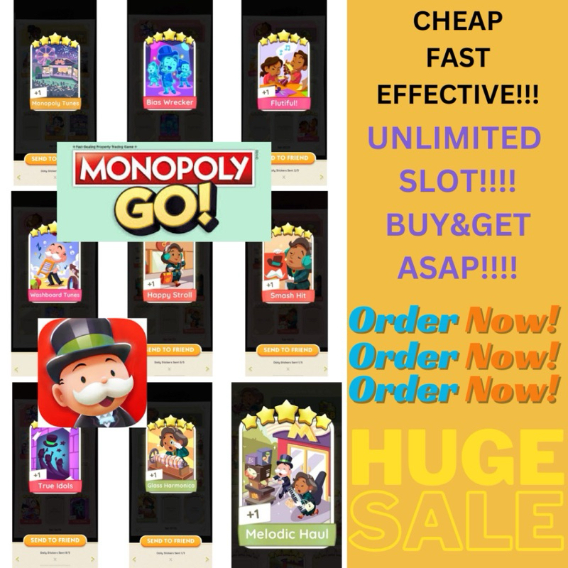 MONOPOLY GO! 5 STAR STICKERS | Shopee Malaysia