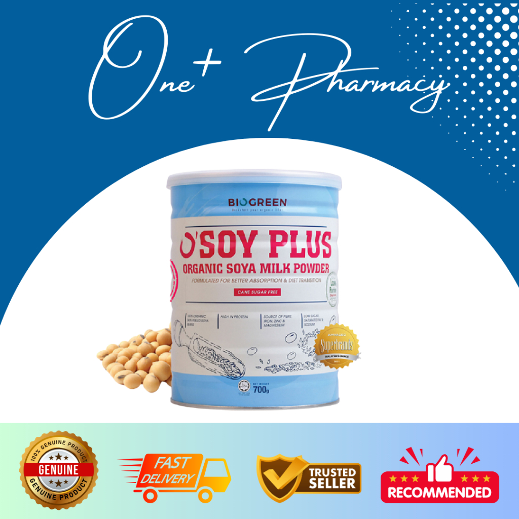 Biogreen O'soy Plus Organic Soya Milk Powder (No Added Cane Sugar) 700g ...