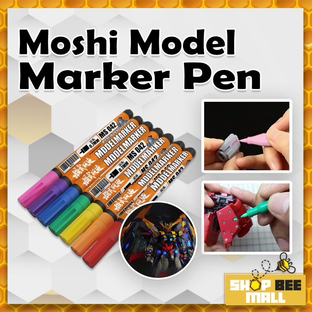 Moshi MS042 0.7MM TIP Fluorescent Marker Pen N001-N007 Neon Color Pen ...