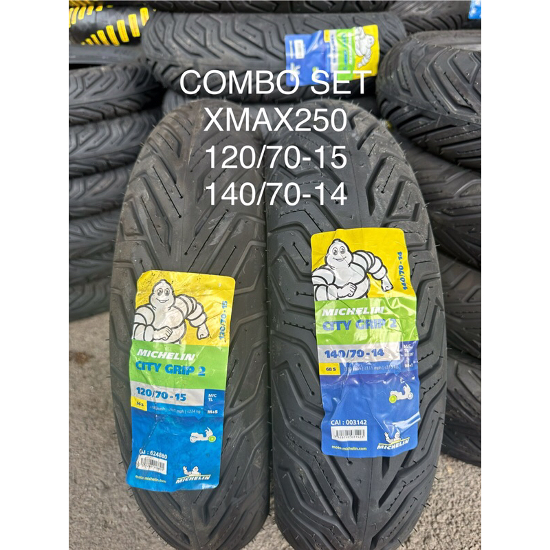 MICHELIN SCOOTER CITY GRIP 2 TIRE TAYAR TYRE FOR XMAX250 NVX155 NMAX155 ...