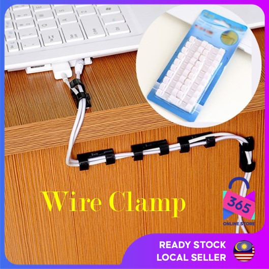 Self Adhesive Wire Organizer Cable Clip Clamp Table Wall Fixer Fastener ...