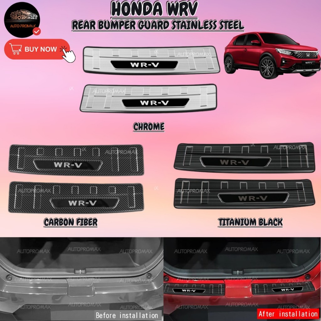 AUTOPROMAX HONDA WRV CAR REAR BUMPER GUARD STAINLESS STEEL ACCESSORIES ...