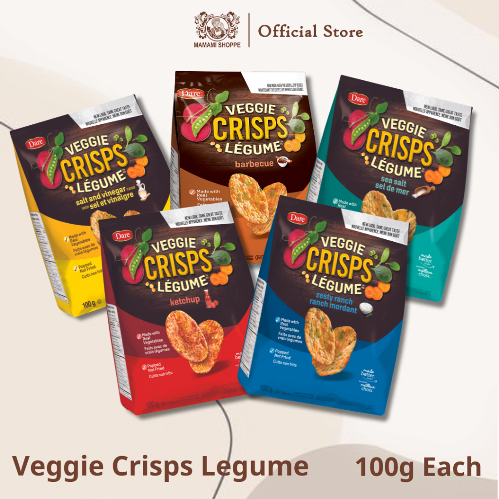 DARE Veggie Crisps Legumé Snack Crackers Chips 100g | Zesty Ranch ...