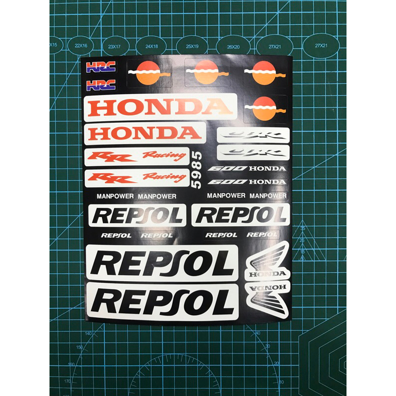 Sticker decal moto repsol honda pack set sticker | Shopee Malaysia